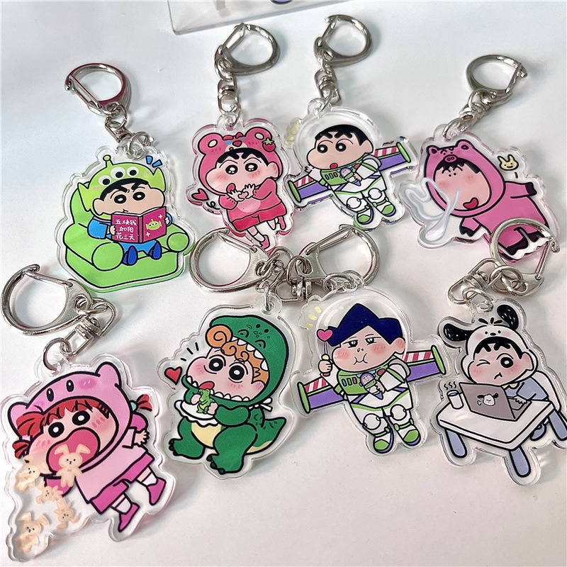 Crayon Shin-chan Keychain Cartoon Schoolbag Keyring Cute Boy Keychains ...