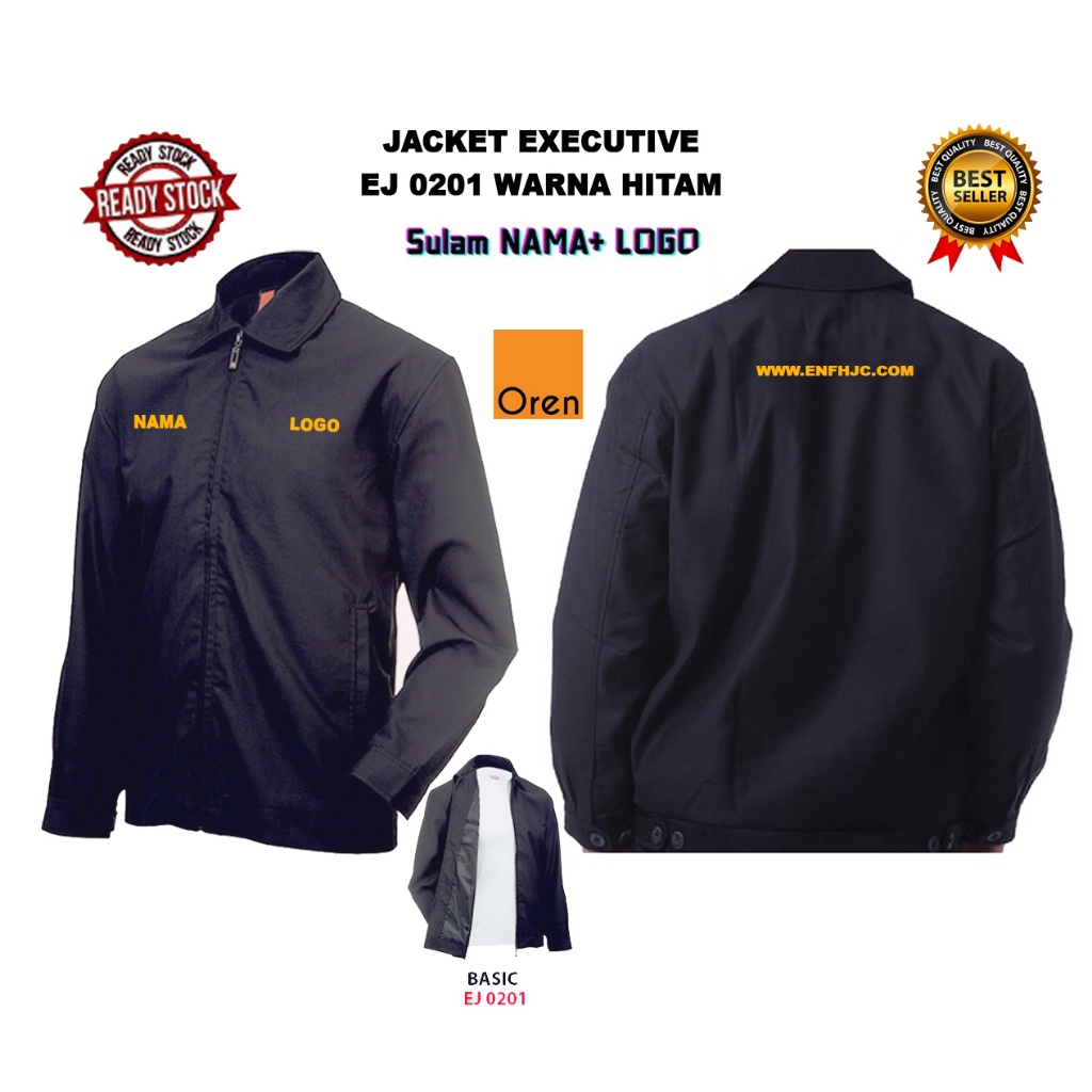 Readystocks Jaket Korporat Sulam Nama + Logo Add On Embroidery ...