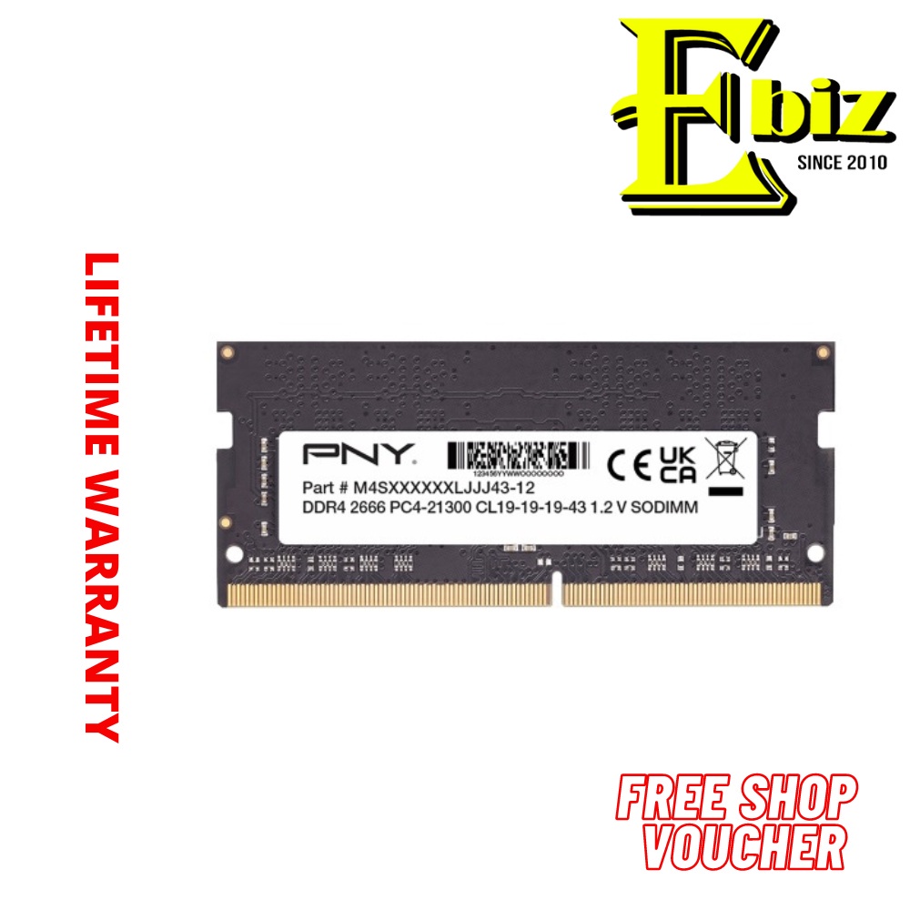 PNY DDR4 2666mhz 4GB 8GB 16GB Notebook Ram | Shopee Malaysia