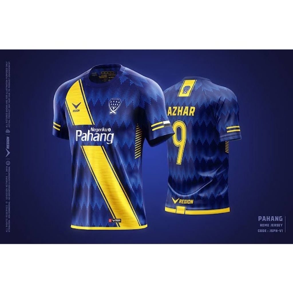 Jersey Pahang 2023 OFFICIAL Sri Pahang FC Season Home Jersey 15 Rekaan ...