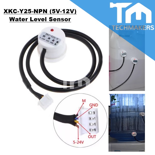 XKC-Y25-NPN (5V-12V) Non-Contact Liquid Level Switch Stick Type Durable ...