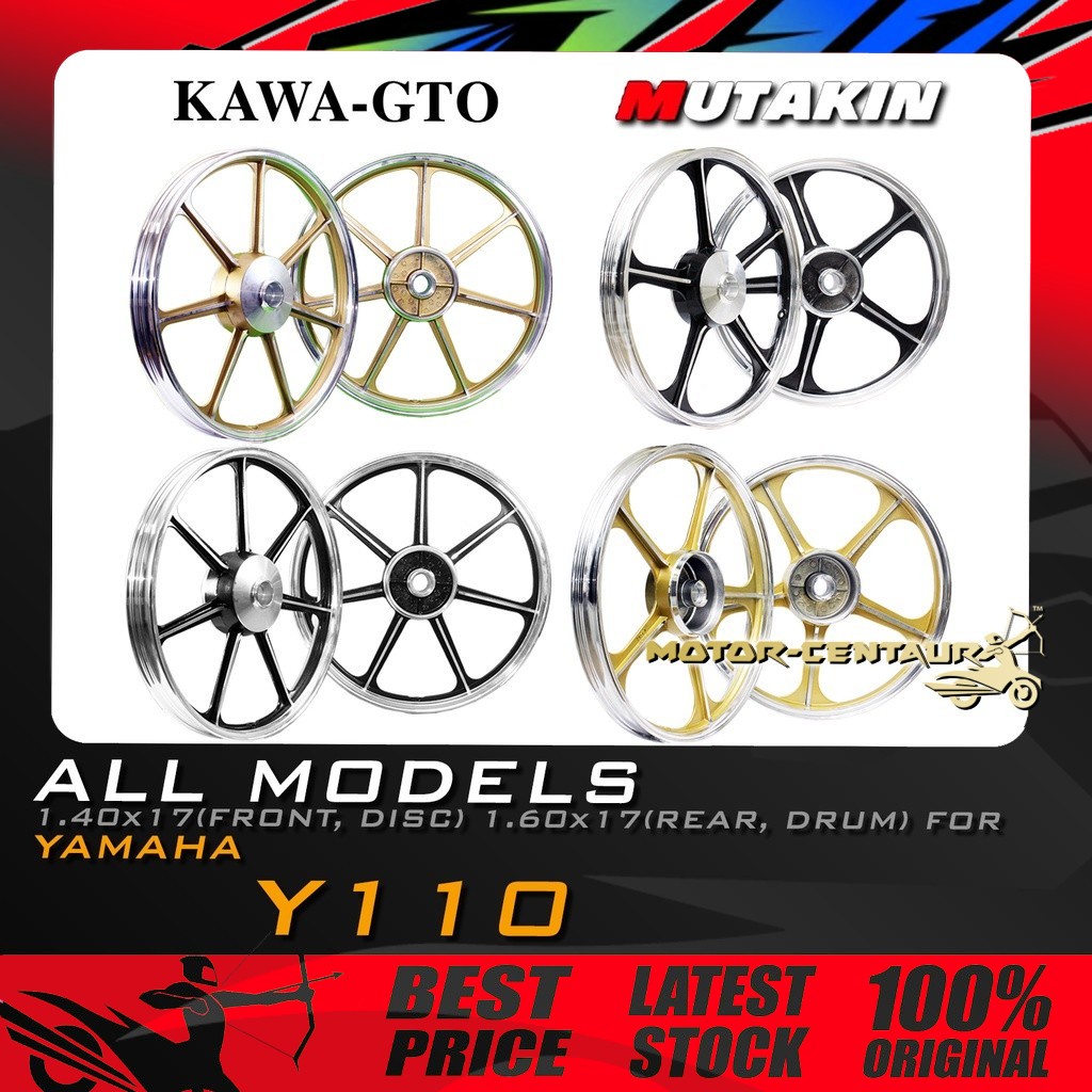 RIM KAWA-GTO/MUTAKIN SPORT RIMS 555/788 1.40X17(DISC,F) 1.60X17(DRUM,R ...
