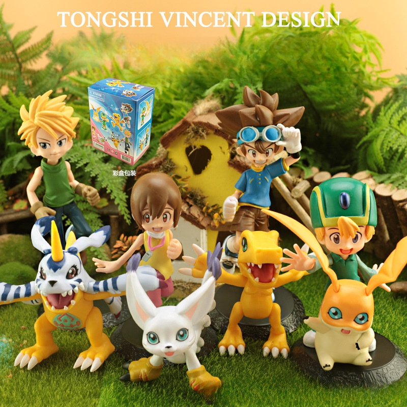 Digimon Adventure Action Figure Yagami Taichi Agumon Yagami Hikari ...