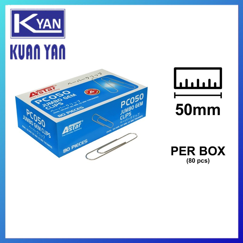 Astar Jumbo Clip / Paper Organizer Klip kertas/ 50mm 80pcs | Shopee ...