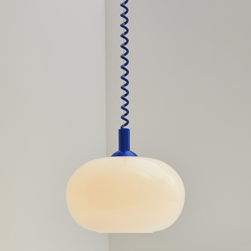1970s Poster-Style Dining Table with Stretchable Suspension Lamp ...