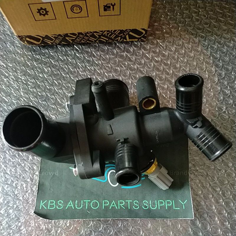 {BB3Q 8A 586AB-C]THERMOSTAT HOUSING with temp switch & thermostat FORD ...