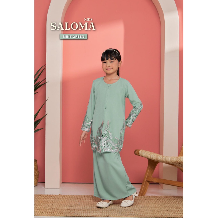BAJU KURUNG SALOMA Baju Raya Budak Kids Baju Raya 2024 Viral By Adel ...