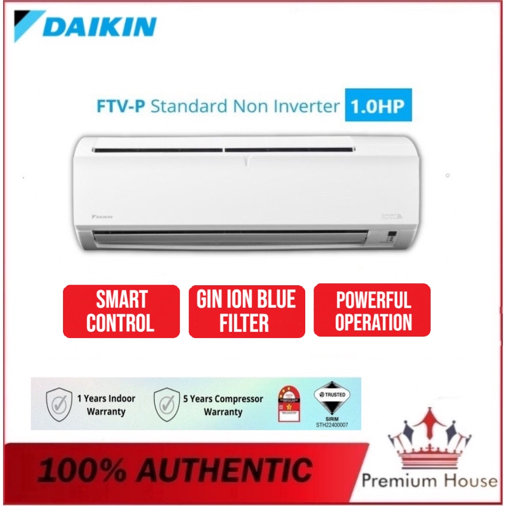 Daikin Wifi R32 Smart Control Air Conditioner (1.0HP FTV28PB/1.5HP ...
