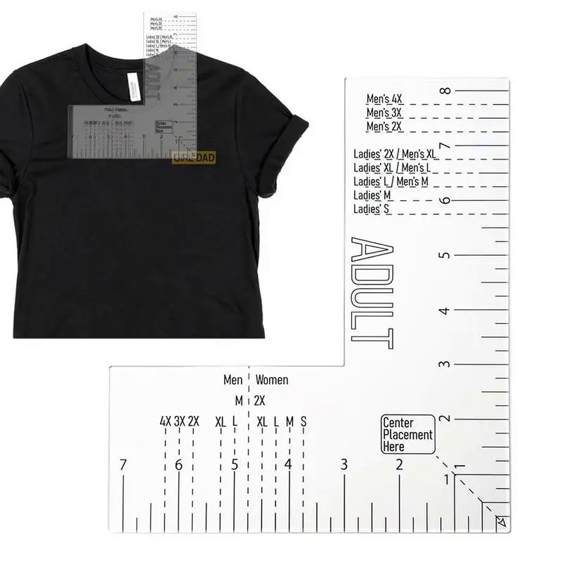 T-Shirt Ruler Guide Alignment Tool Acrylic T Shirt Ruler Measuring Tool ...