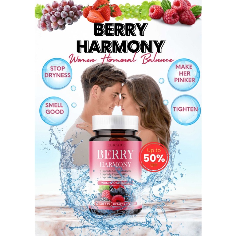 Women Wellness BERRY HARMONY FOR HORMONAL BALANCE, IMPROVED SKIN, IMPROVED PHYSIQUE 60 TABLETS ...
