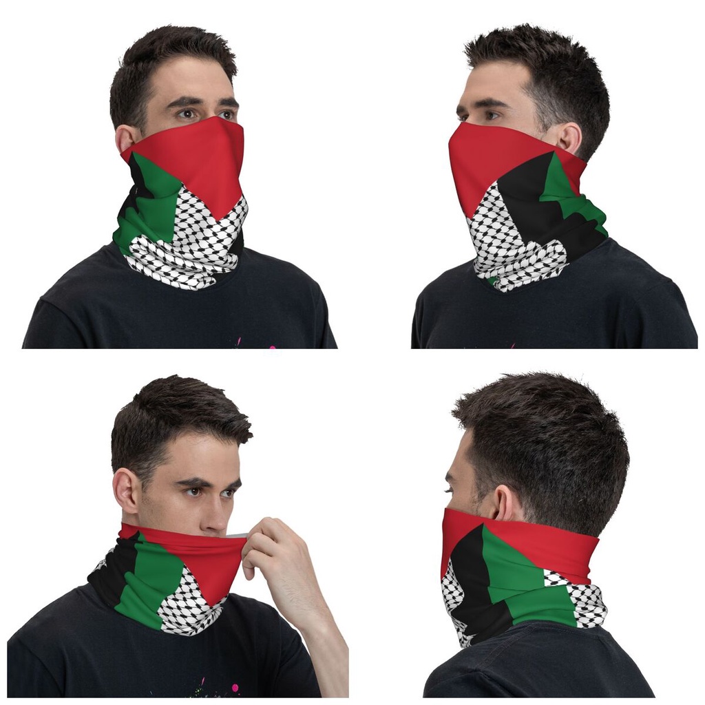 Palestine Flag Bandana Neck Gaiter Ski Cycling Women Men Wrap Scarf ...