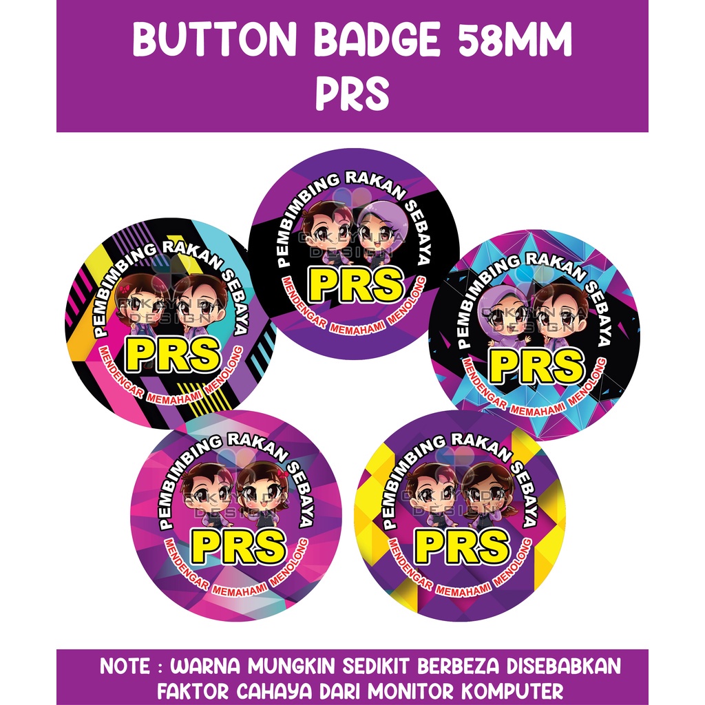 BUTTON BADGE - PRS (MURID SEKOLAH) | Shopee Malaysia