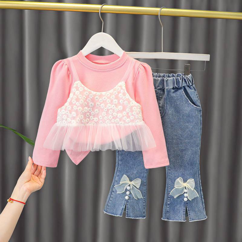 kids set wear girl suit kids clothes girl set clothes baju girl set ...