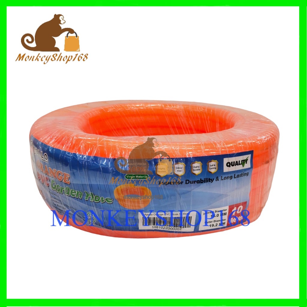 Garden Hose 10M PVC Orange Hos Getah Oren 10meter 100% Virgin Material 5METER Topstar | Shopee ...