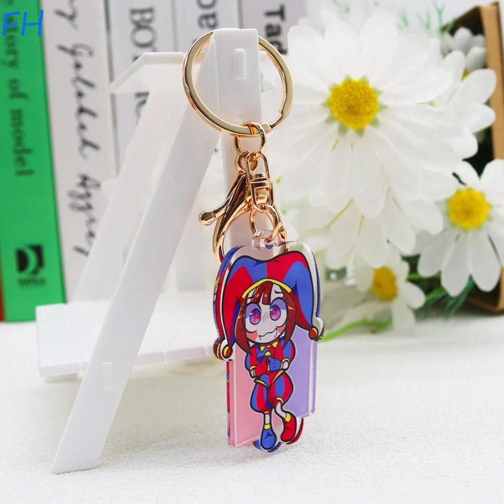 FENGHA Digital Circus Clown KeyChain, Anime Peripherals Acrylic The ...