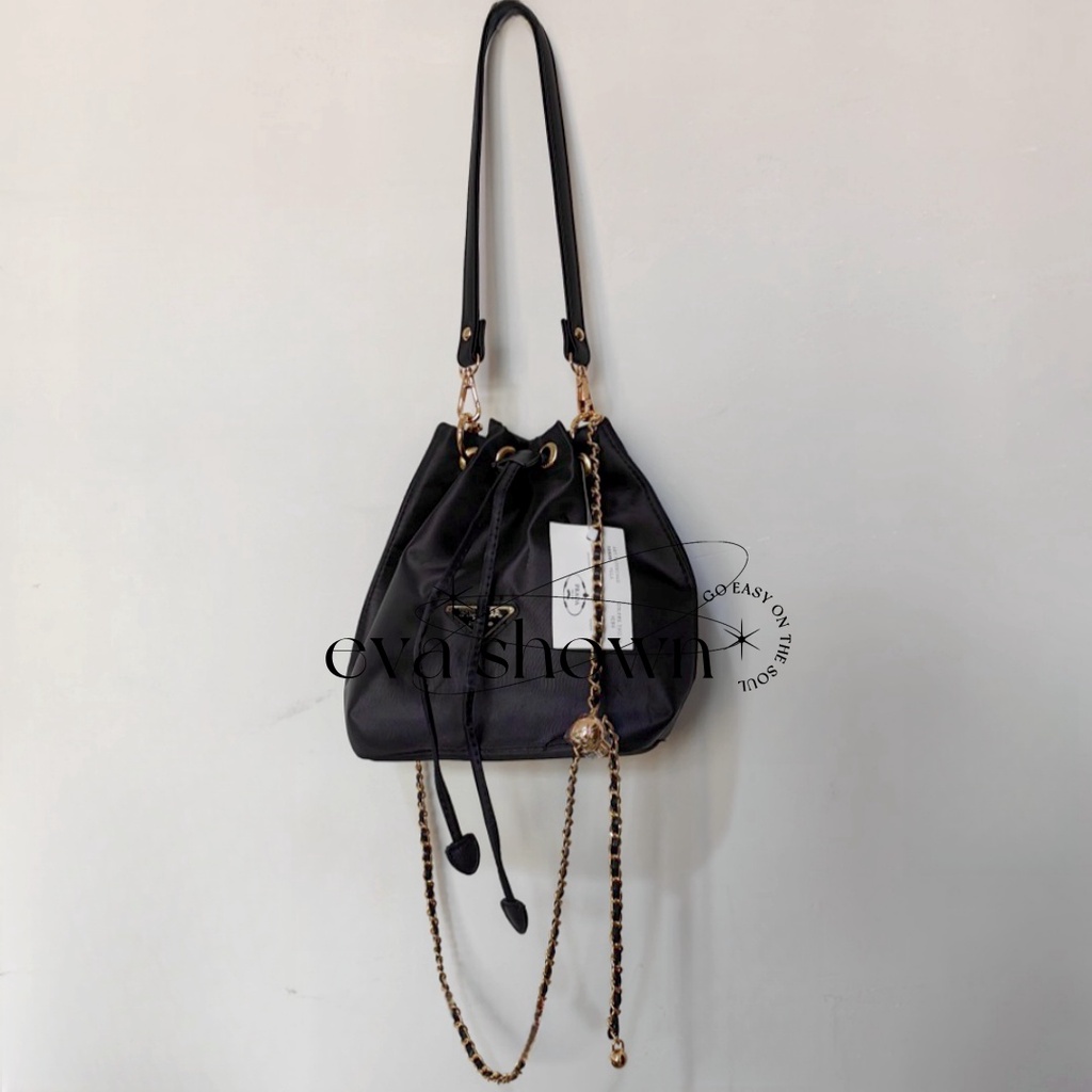 Drawstring Bucket Bag Shoulder Bag Crossbody Bag VIP GIFT with Chain ...