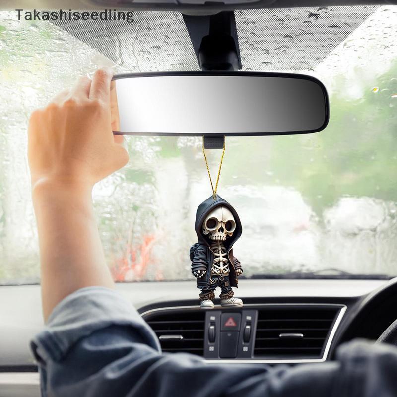 (Takashiseedling) Car Skeleton Figurine Skull Resin Statue Cool ...