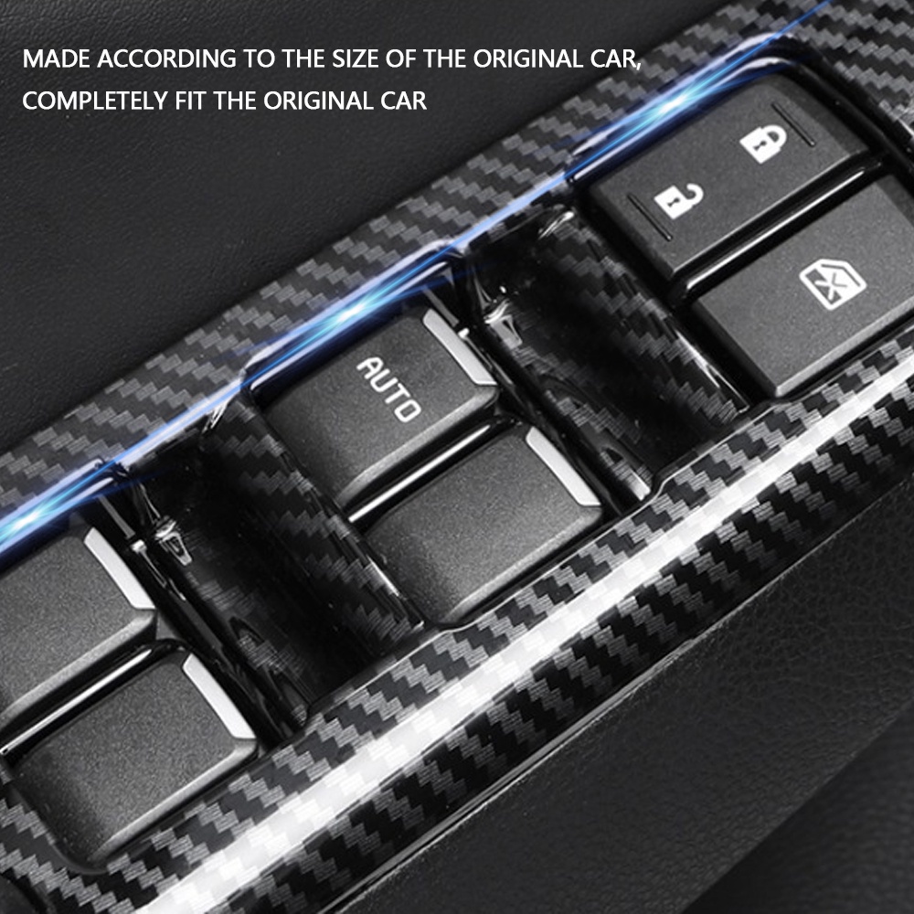 LHD for Isuzu D-MAX DMAX 2021 2022 2023+ Carbon Fiber 4pcs Power Window ...