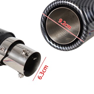 AdjustableUniversal LED Exhaust Muffler Tip Pipe Red/Blue Light Flaming ...