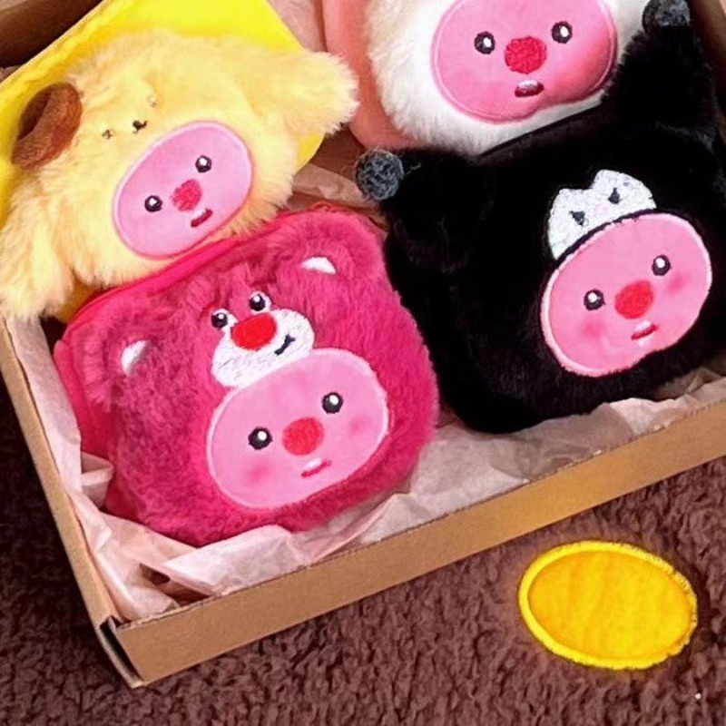 Sanrio Plush Cross Dressing Loopy Coin Purse Hellokitty Kuromi Stuffed ...