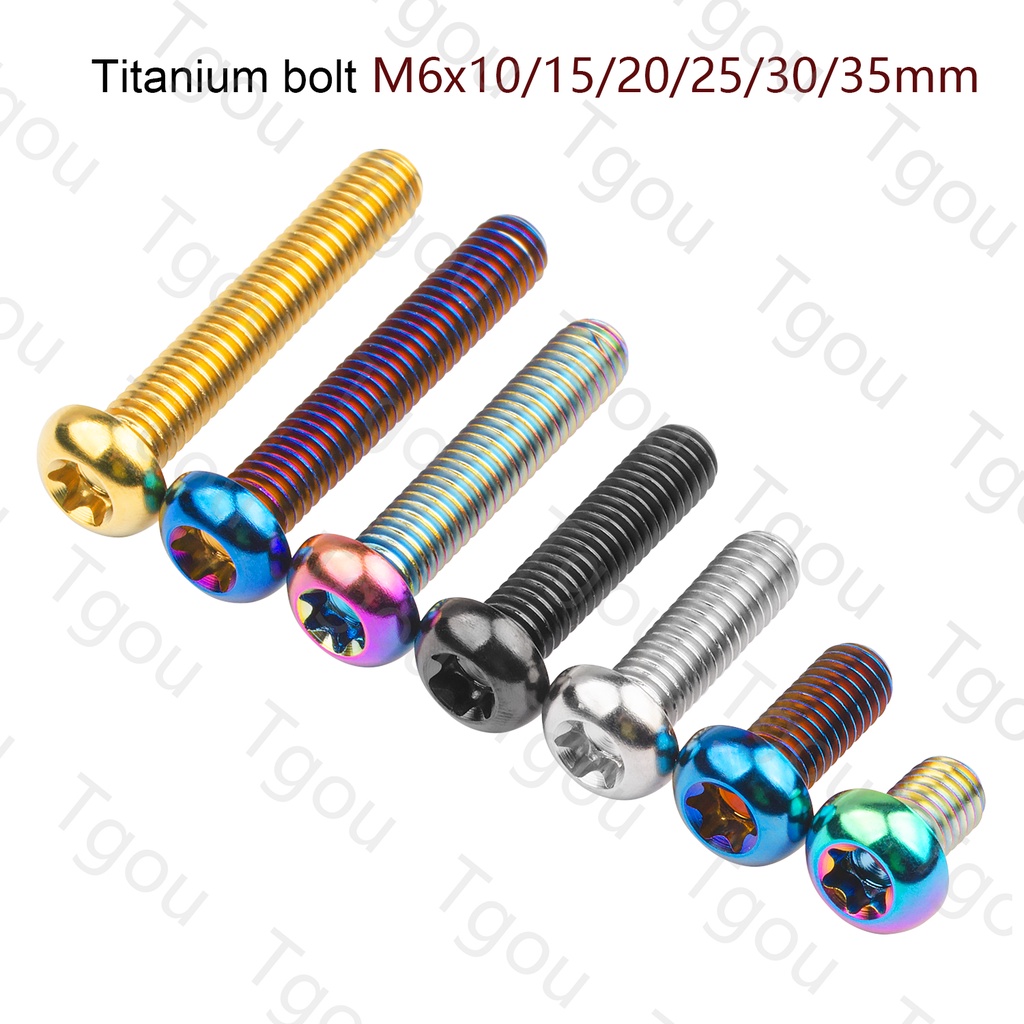 Tgou Titanium Bolt M6x10 15 20 25 30 35mm Half Round T30 Torx Head ...