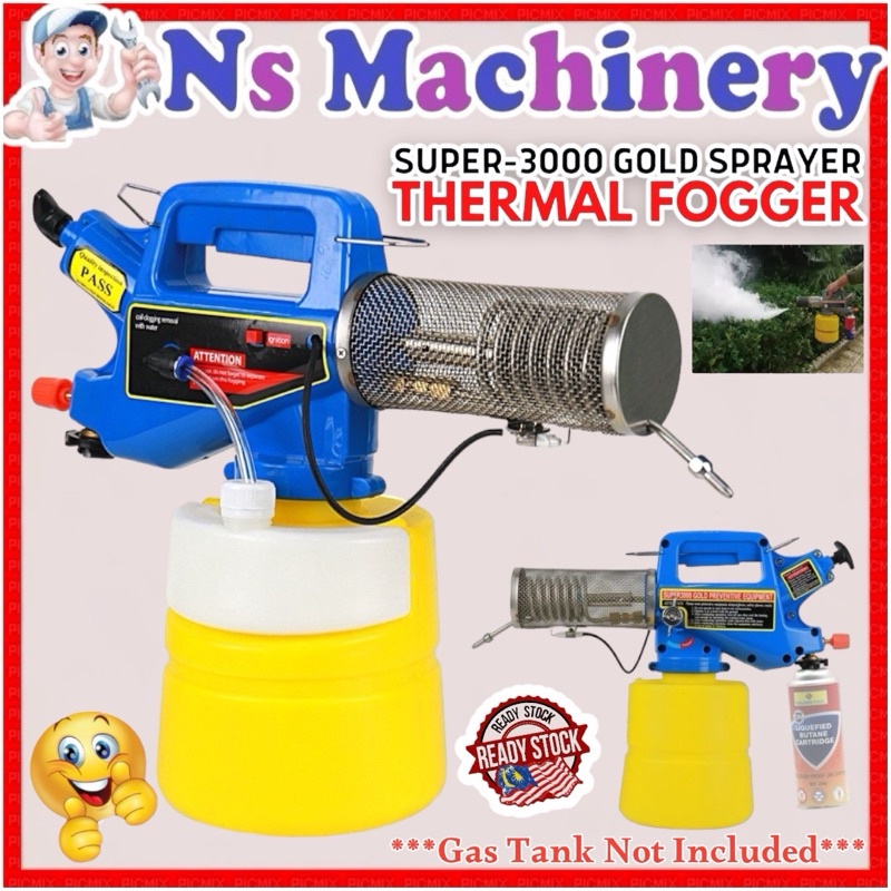 Super-3000 Gold Fogging Sprayer Mosquito Screen Thermal Fogger Mini Fog ...