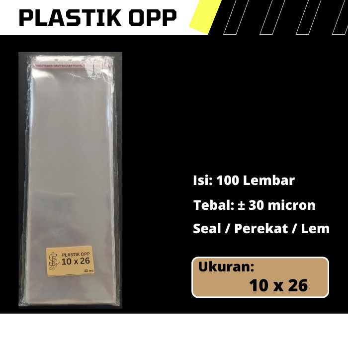 Opp plastic Size 10 cm x 26 cm / 10x26 cm / 10 x 26 cm | Shopee Malaysia