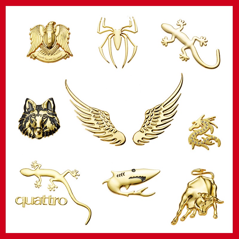 3d Aluminum Alloy Three-Dimensional Car Sticker Label Car Modified Car ...