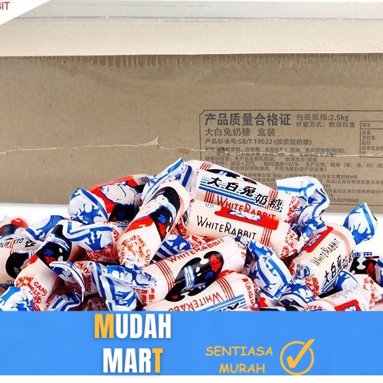 100g White Rabbit Creamy Milk Candy, Gula Susu Arnab 散装上海冠生园 大白兔奶糖 原味 ...