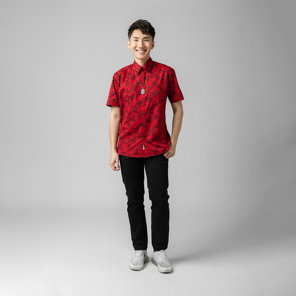 Dapper| Floral Red Shirt-3489FW [ PLUS SIZE AVAILABLE | SIZE: S -3XL ...