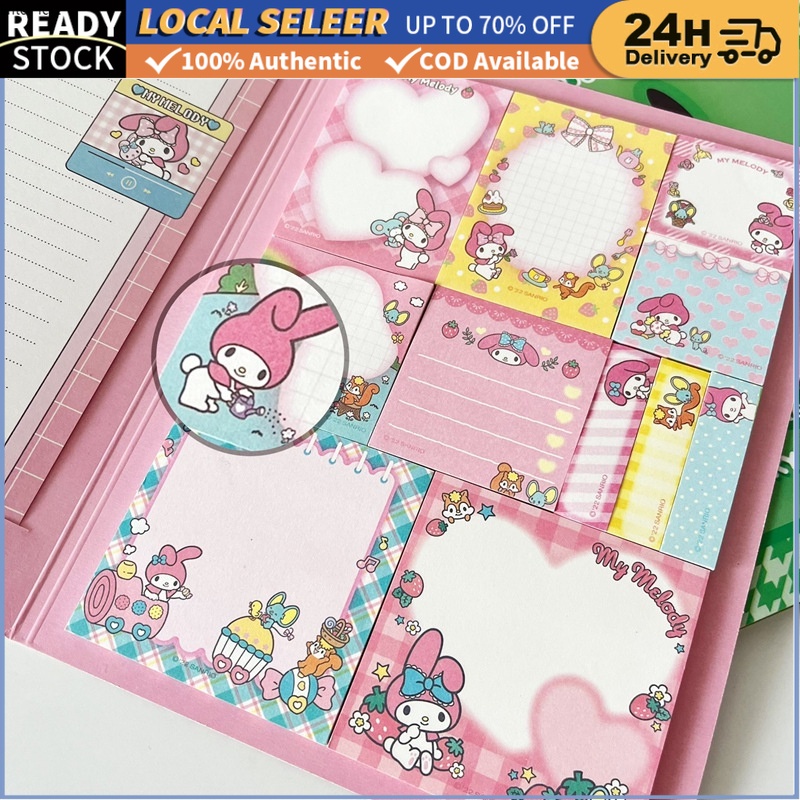 Sanrio Convenience Sticky Note Cute Mymelody Kuromi Hellokitty Message ...