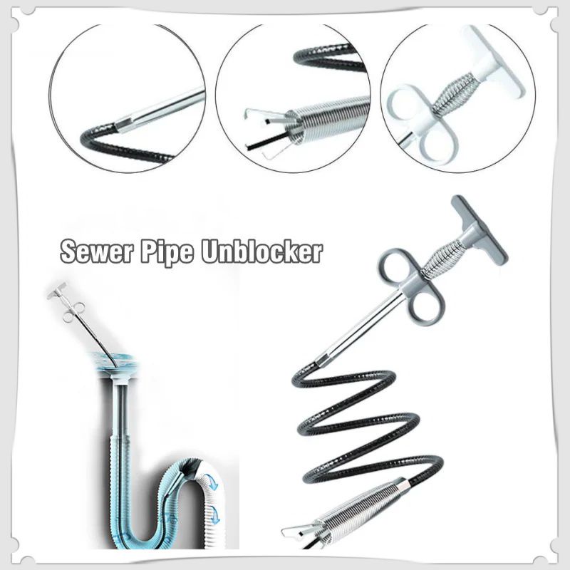 Sewer Pipe Unblocker Clog Plug Hole Remover Bathroom Hair Sewer Sink ...