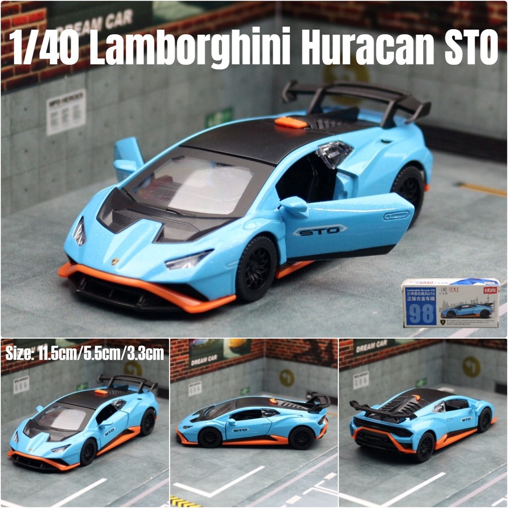 1:40 Lamborghini Huracan STO Alloy Miniature Car Diecast Metal Scale ...