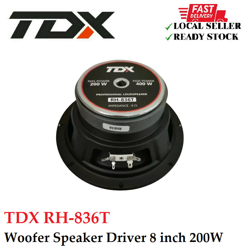 TDX RH-836T Woofer Speaker Driver 8 inch 200W | Shopee Malaysia