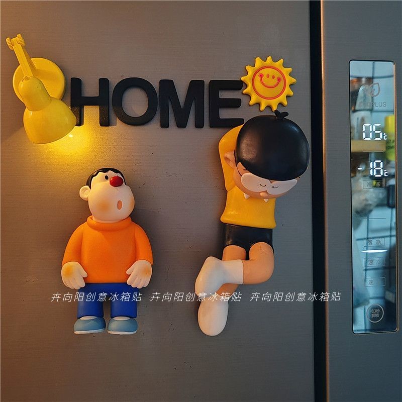 Doraemon Fat Tiger Nobita Creative Refrigerator Stickers Magnetic ...