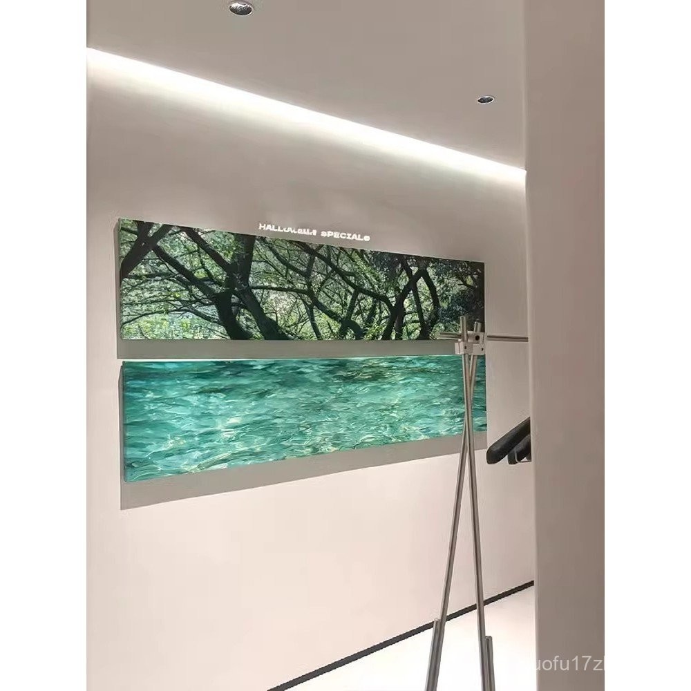 Ins Niche Seni Lukisan Hiasan Reka bentuk Rasa Riak Air Bayangan Pokok ...