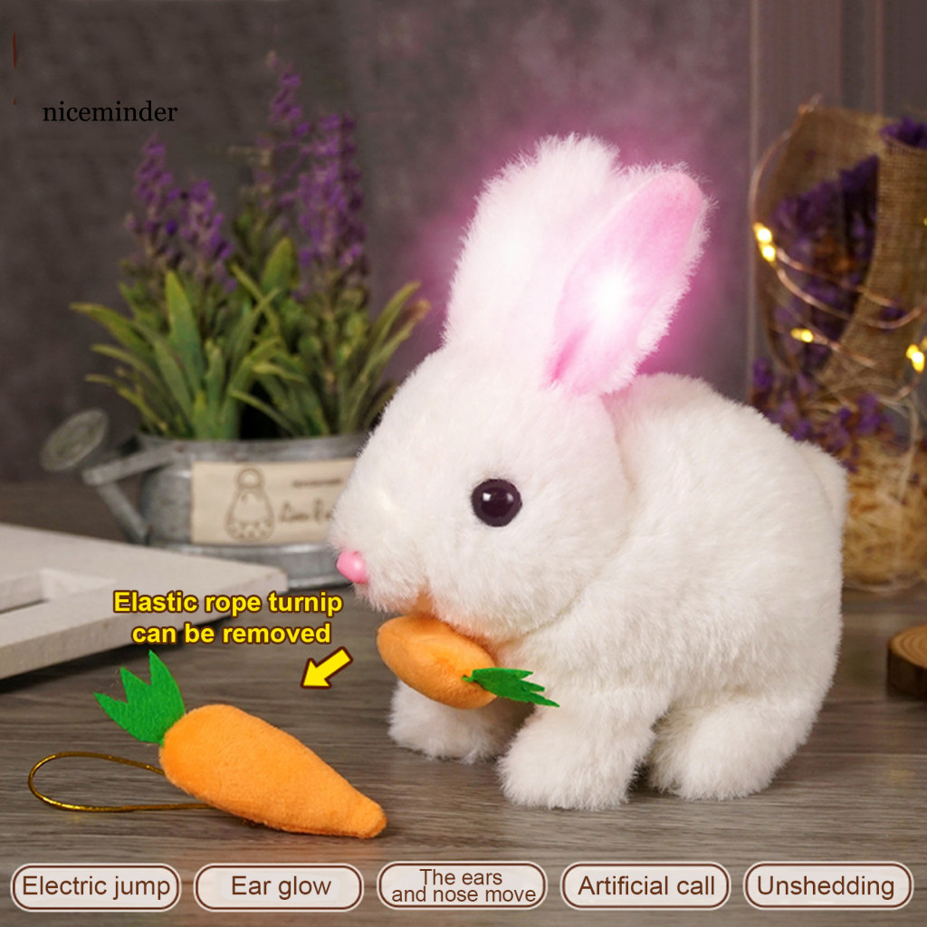 ZNCE_ Soft Bunny Stuffed Animal Handmade Bunny Plush Interactive Plush ...