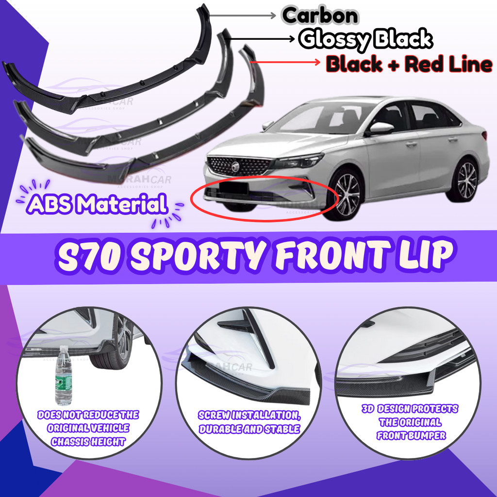 Proton S70 Front Bumper Lip Sporty Front Skirt Proton S70 Skirt Car ...