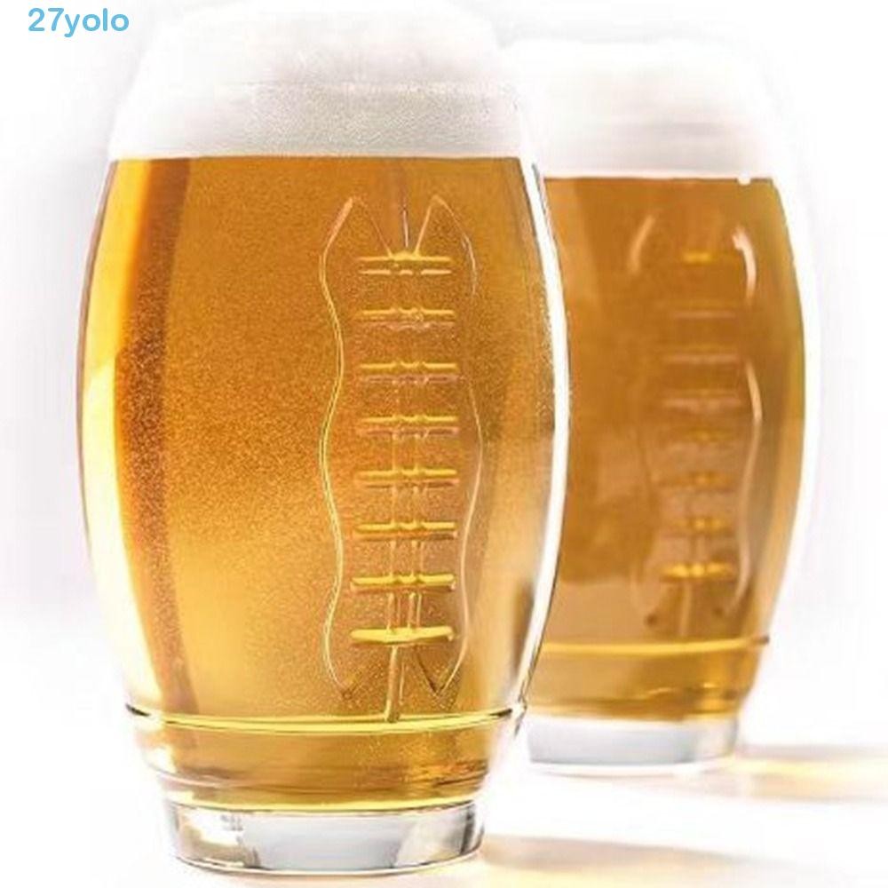 YOLO Clear Glass Cup, Creative 3D Rugby/Golf Ball Shape Beer Shot ...