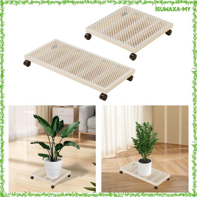 [IsuwaxaMY] Plant Stand with Lock Wheels Flower Pot Mover Heavy Duty ...