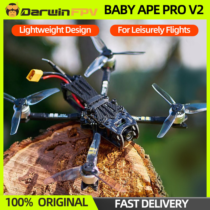 DarwinFPV Baby Ape Pro V2 FPV Drone PNP 142mm 3inch Quadcopter Caddx ...