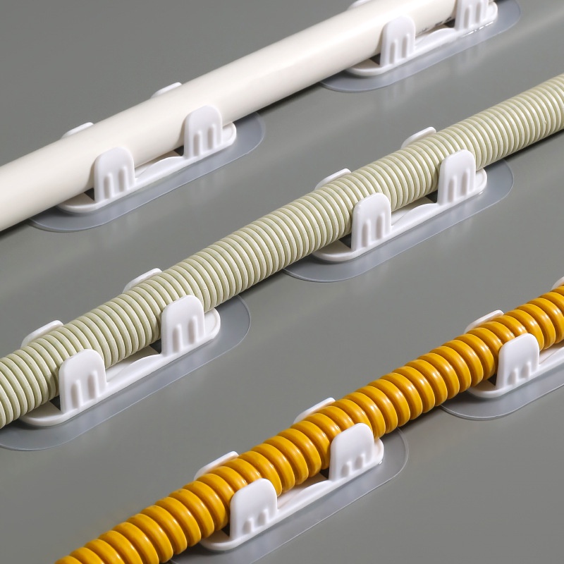 Self-adhesive PVC Water Pipe Fixing Clips / Household Wire Fixed Clamp ...