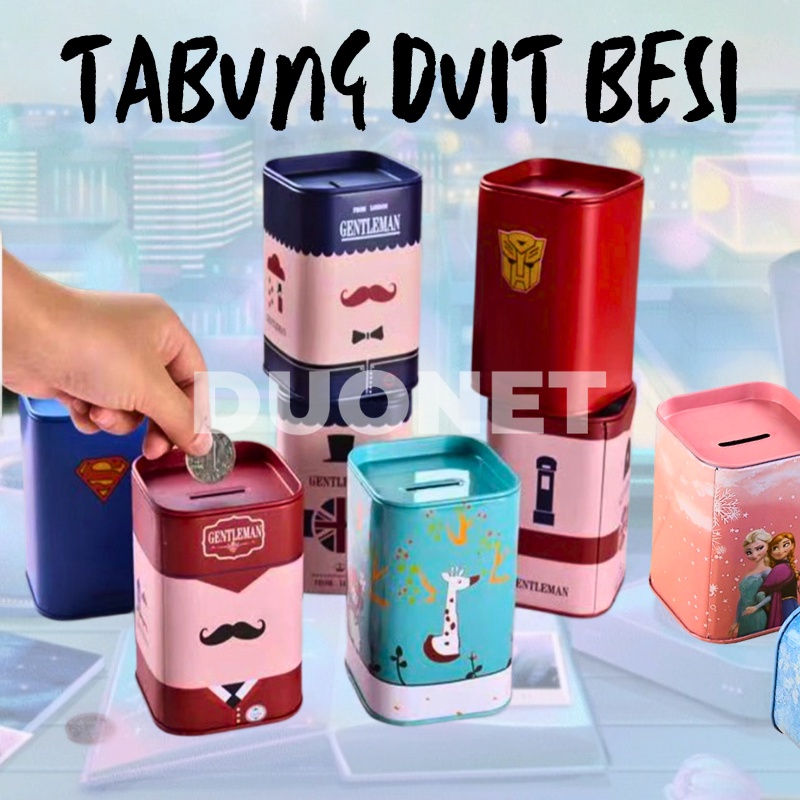 DUONET Tabung Duit Kanak Cartoon Money Box Saving Coin Bank Tabung Duit ...
