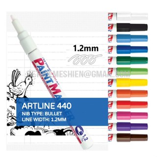 Fast Dry Permanent Artline Paint Marker/Metallic Marker/Pen Penanda Cat ...