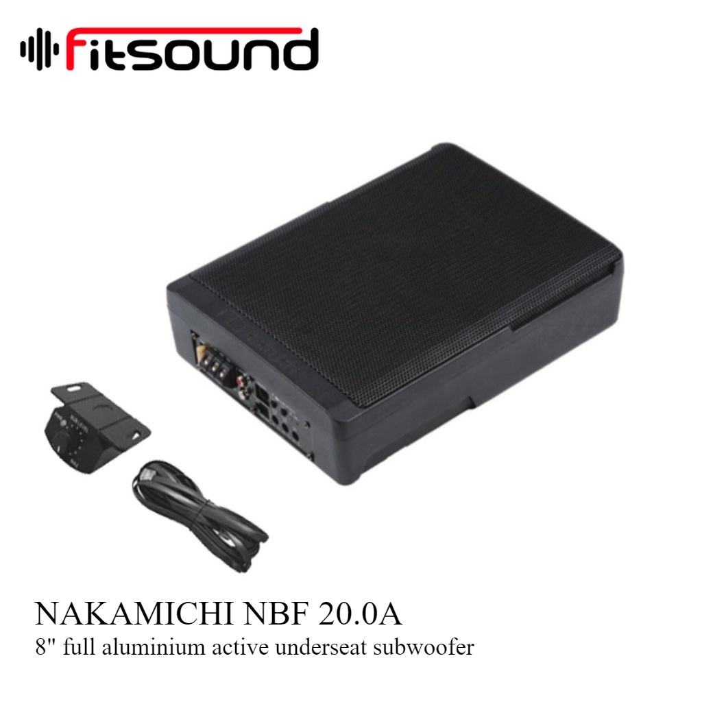 Nakamichi NBF20.0A - 8 inch Full Aluminum Active Subwoofer | Underseat Subwoofer | Woofer Kereta ...