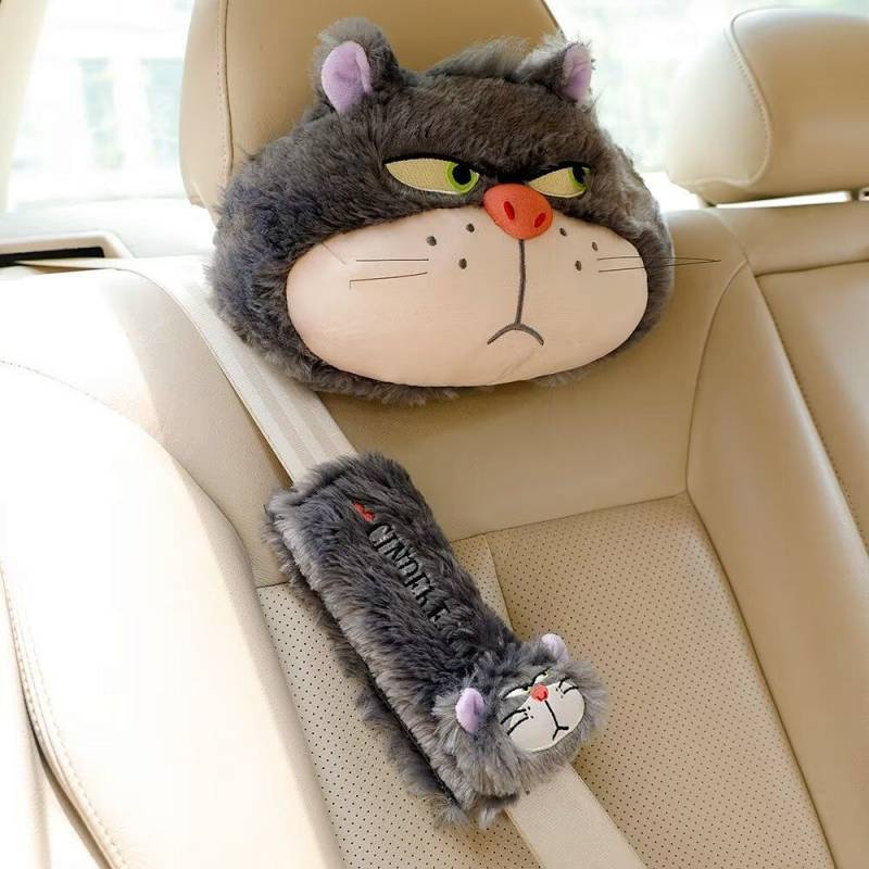 Cute car interior Cartoon Lucifer Automotive Headrest Seat Neck Pillow ...