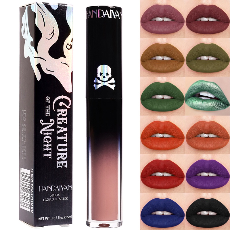 Goth Lip Gloss Exaggerate Halloween Lips Makeup Waterproof Long Lasting ...