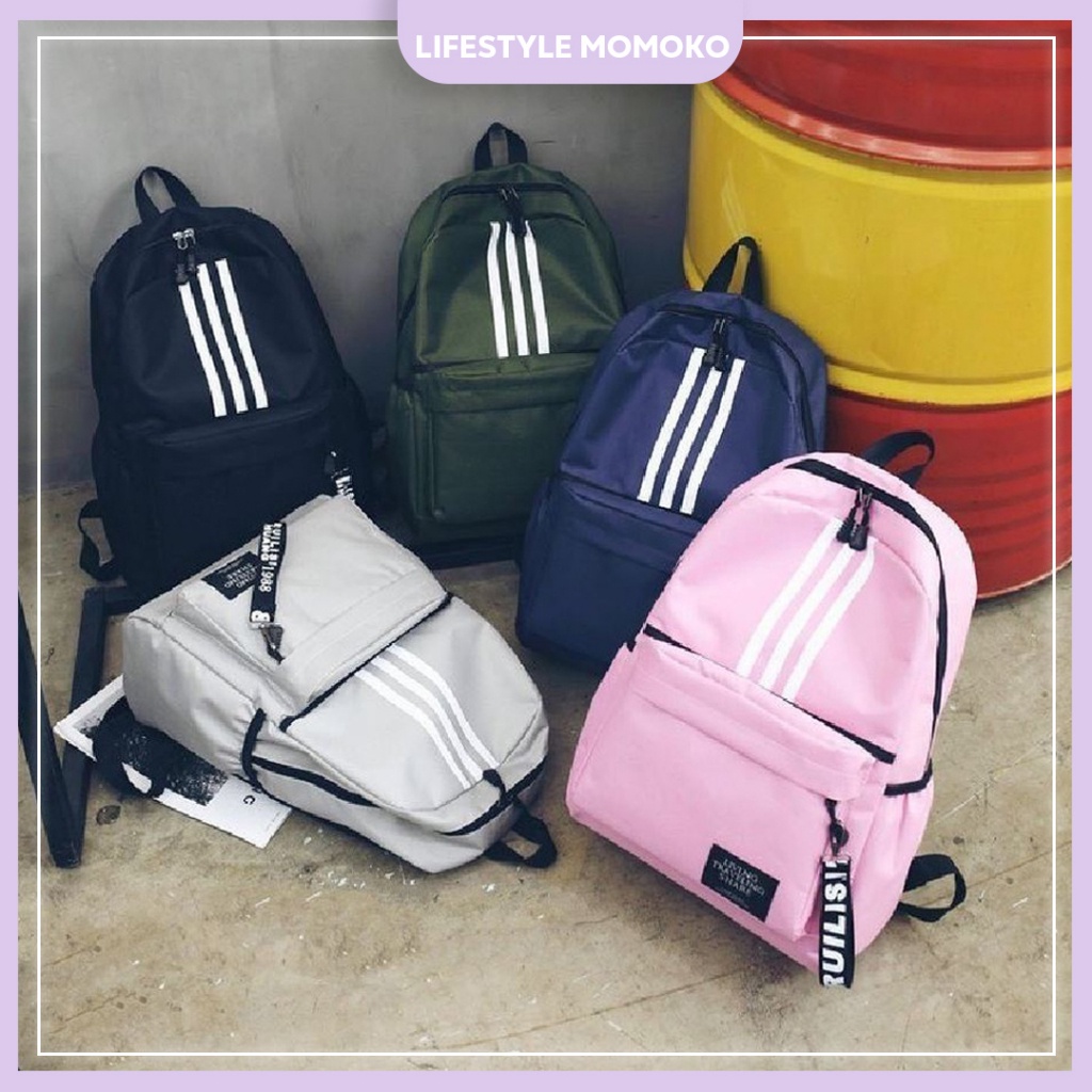 Unisex Student Style Canvas School Backpack Girl Bag Men Bag Beg ...