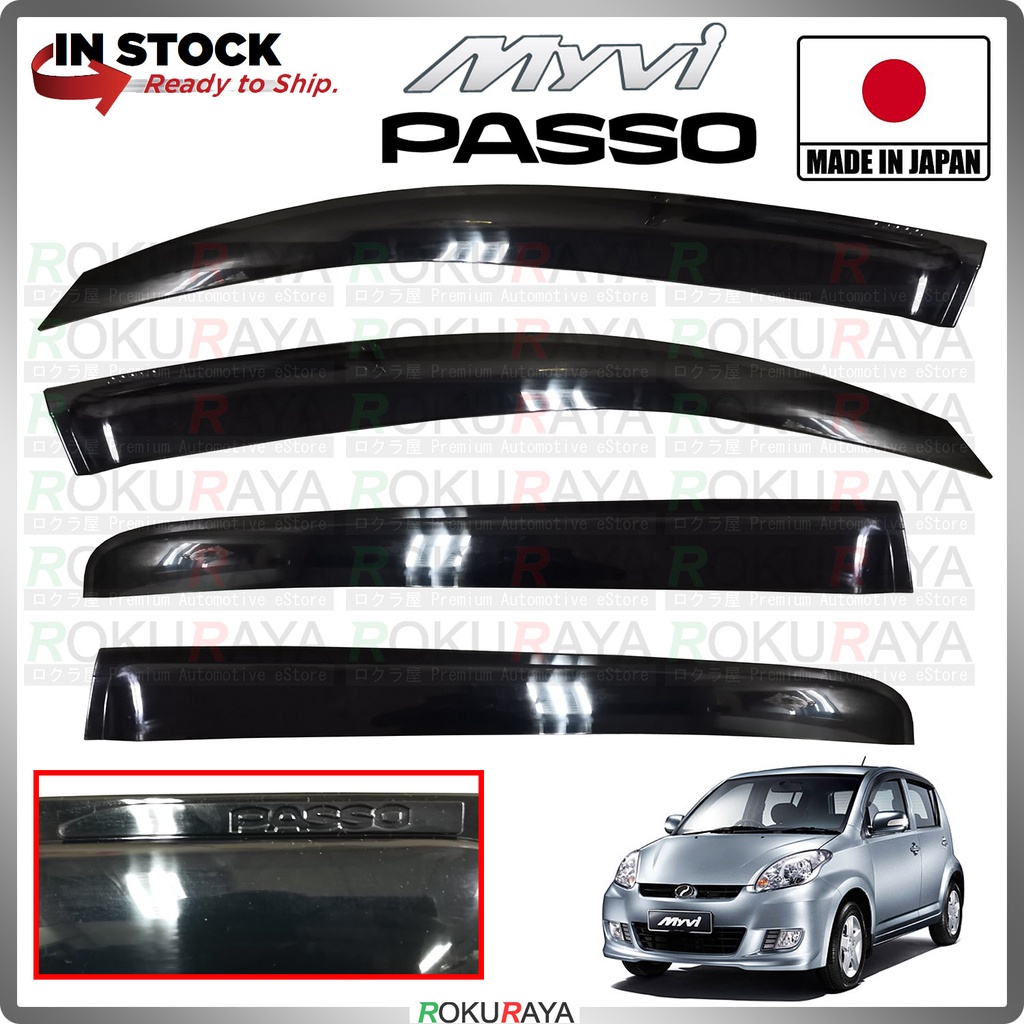 [JAPAN] Perodua Toyota Passo Hana Myvi Rain Door Visor Air Press Wind ...