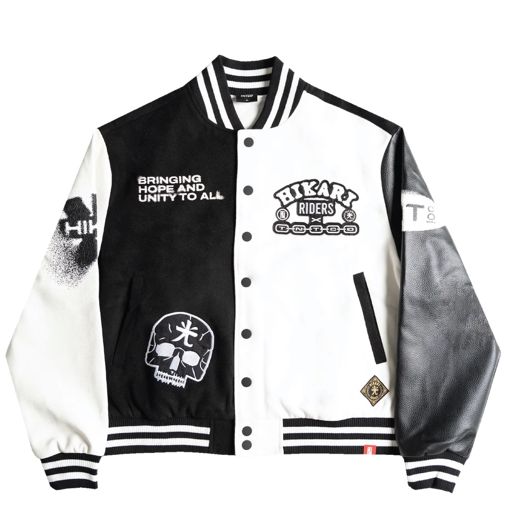 TNTCO x Hikari Riders Unity Varsity Jacket Black White | Shopee Malaysia